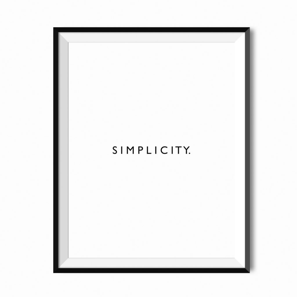 Simplicity – My White Type